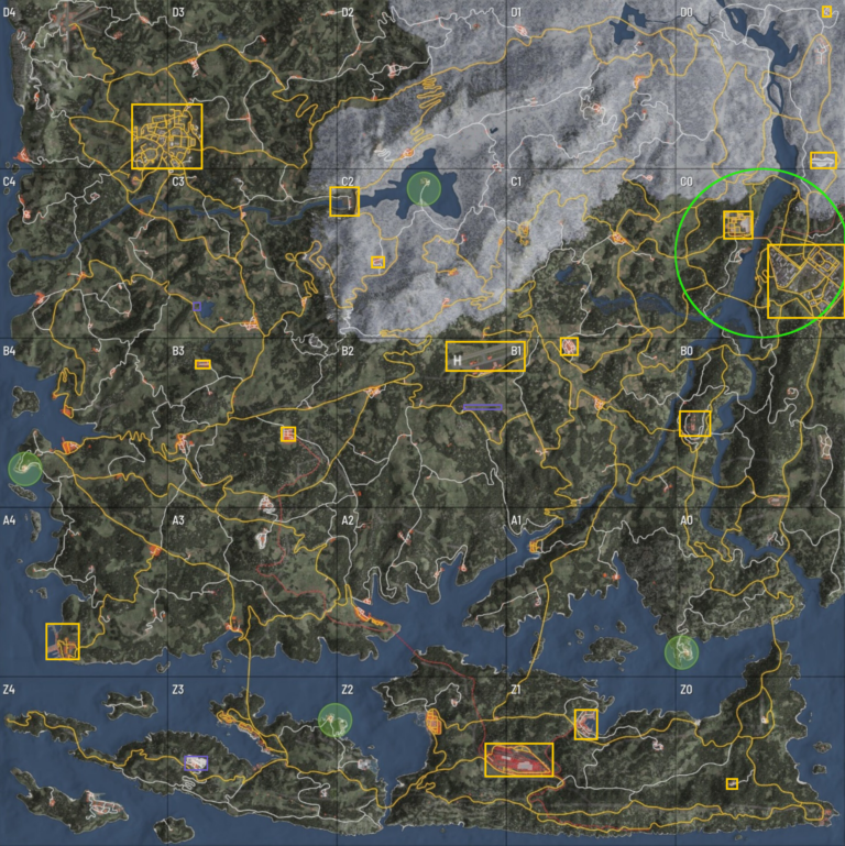 Scum Map Server - Alle Zonen, POIs, Städte, Händler, Loot-Zonen